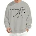 Graphic Sweatshirts for Men Crew Neck Funny Sad Figure Golfer Pullover ...