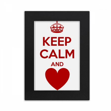 Quote Red Keep Calm And Love Desktop Photo Frame Picture Display Art ...