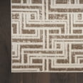 Nourison Serenity Home Geometric Mocha Ivory 9' x 12' Area Rug (9x12 ...