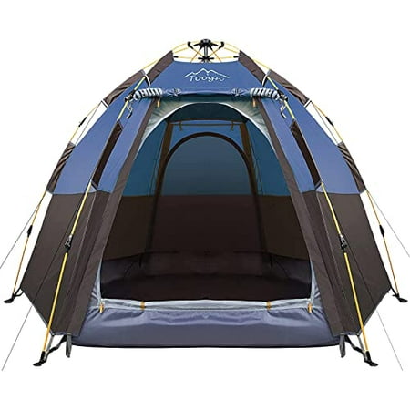 Toogh 3-4 Person Camping Tent 60 Seconds Set Up Tent Waterproof Pop Up ...
