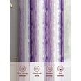 Abstract Purple Stripes Window Sheer Curtain Dreamy Purple Lavender ...