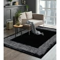 Beverly Rug Indoor Area Rug, Stylish Black Off White Door Mat for ...