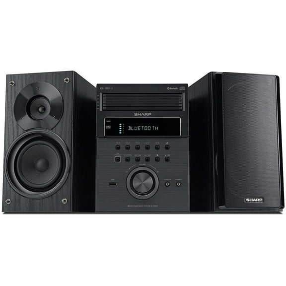 Sharp Stereo CD System, 5-Disc Micro Shelf Speakers, Bluetooth, MP3 USB ...