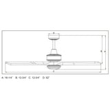 Curtiss Satin Brass Mid-Century Modern MCM Wood Propeller Ceiling Fan ...