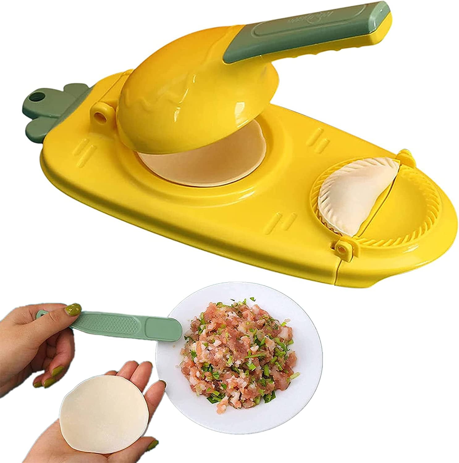 2 in 1 Dumpling Maker, DIY Dumplin Skin Manual Wrapper Mold, One-step ...