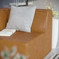 Sofa Corner Chair, Faux Vegan Leather, Tan, Modern Contemporary Urban ...