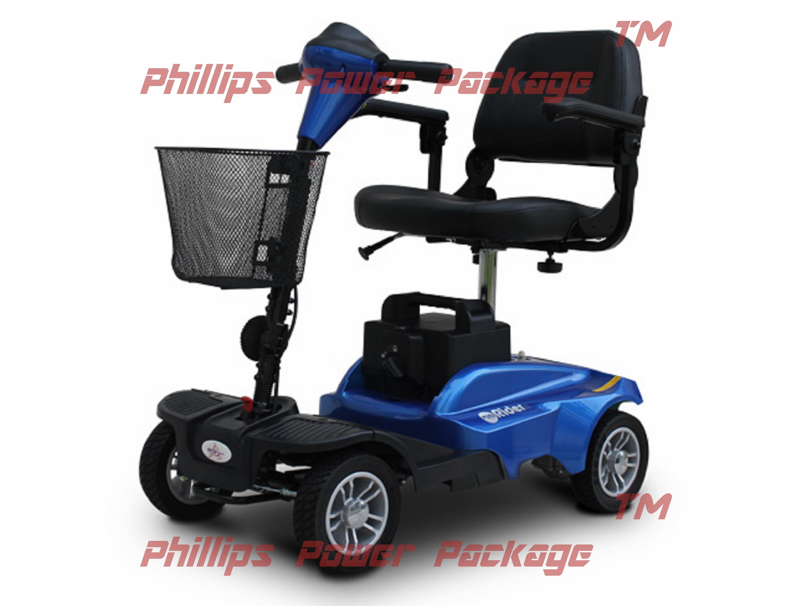 EV Rider - Mini Rider Compact Scooter - 4-Wheel - Metallic Blue ...