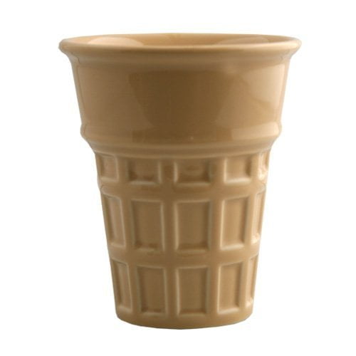 Fishs Eddy Ceramic Ice Cream Cone Cup / Bowl (1, Vanilla) - Walmart.com