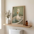 Affixzi Duck Bathroom Wall Art Print, Duck in Bathtub Poster, Vintage ...