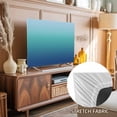 Blue Cyan TV Dust Cover 32 Inch, Gradient Abstract Ombre Art Computer ...