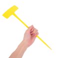 ETHZZLE 20 Pcs Garden Decor Plastic Yellow Slant Design Stakes For ...