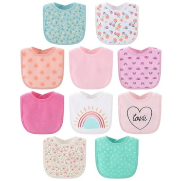The Peanutshell Soft Neutral Terry Baby Bib 10 Pack Set, Feeding ...