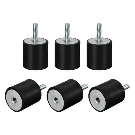 Rubber Mount 6 Pack M4 Male/Female Vibration Isolator Shock Absorber ...