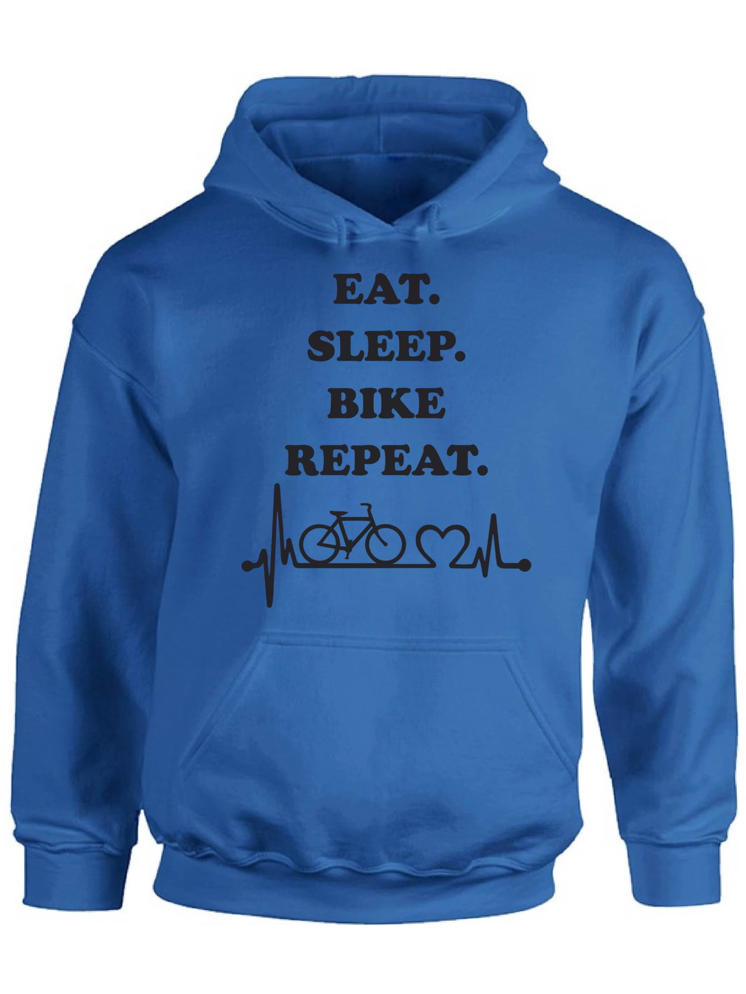 Awkward Styles Eat Sleep Bike Unisex Sweatshirt Biker Hoodies for Men I ...