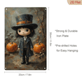 8x12 inch Vintage Child in Misty Autumn Forest Metal Wall Art, Gothic ...
