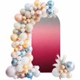 6.6FT Arch Backdrop Covers, Gray Pink Ombre Wedding Arch Cover Stretchy ...