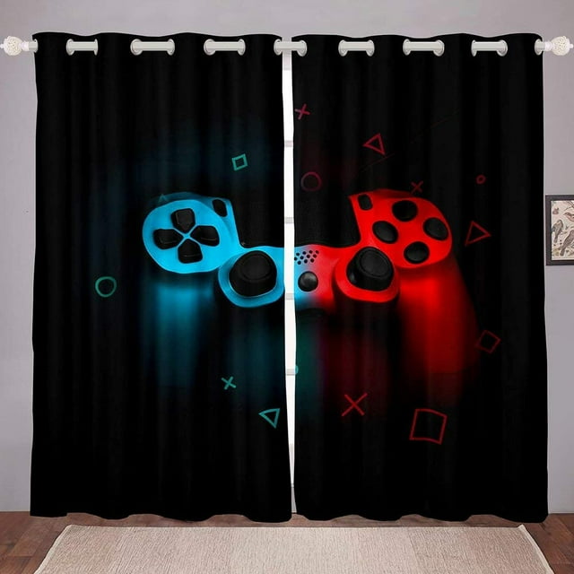 Gaming Curtains for Boys Bedroom Kids Gamer Room Decor Curtain 42W x ...