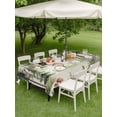 52x70 Inch Outdoor Tablecloth with Umbrella Hole Zipper Rectangle Green ...