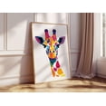 Colorful Giraffe Poster, Abstract Animal Art, Bright and Bold Giraffe ...