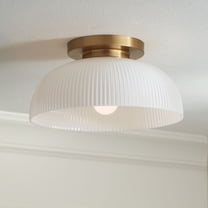 Possini Euro Design Oblys 12" Modern Semi Flush-Mount Ceiling Light ...