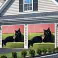 Black Cat Garage Door Banner Covers, Boho Lack Animal Cocktail Party ...
