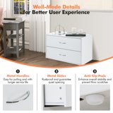 Costway 2-Drawer Dresser Stackable Horizontal Storage Organizer w ...