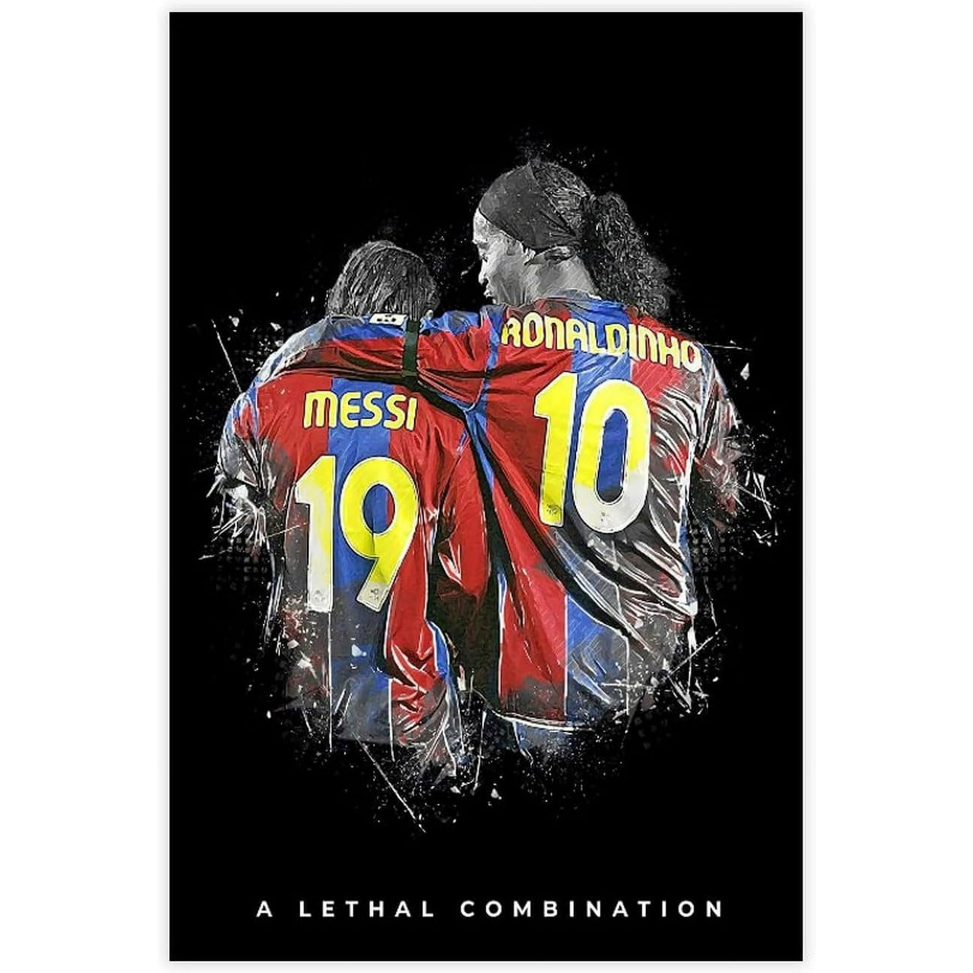 Click here for Phfzjyou Messi Ronaldinho Soccer Poster Frameless... prices