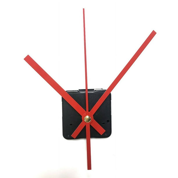 SHAR (Red) Long Spindle Quartz Clock Mechanism, 1/2 Inch Maximum Dial ...