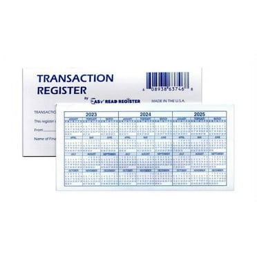 Easy Read Register Personal Checkbook Registers, Set of 10, 2021-2022 ...