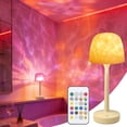 Waterproof Bathroom Shower Lamp with Ocean Wave Projector, 2-in-1 Table ...