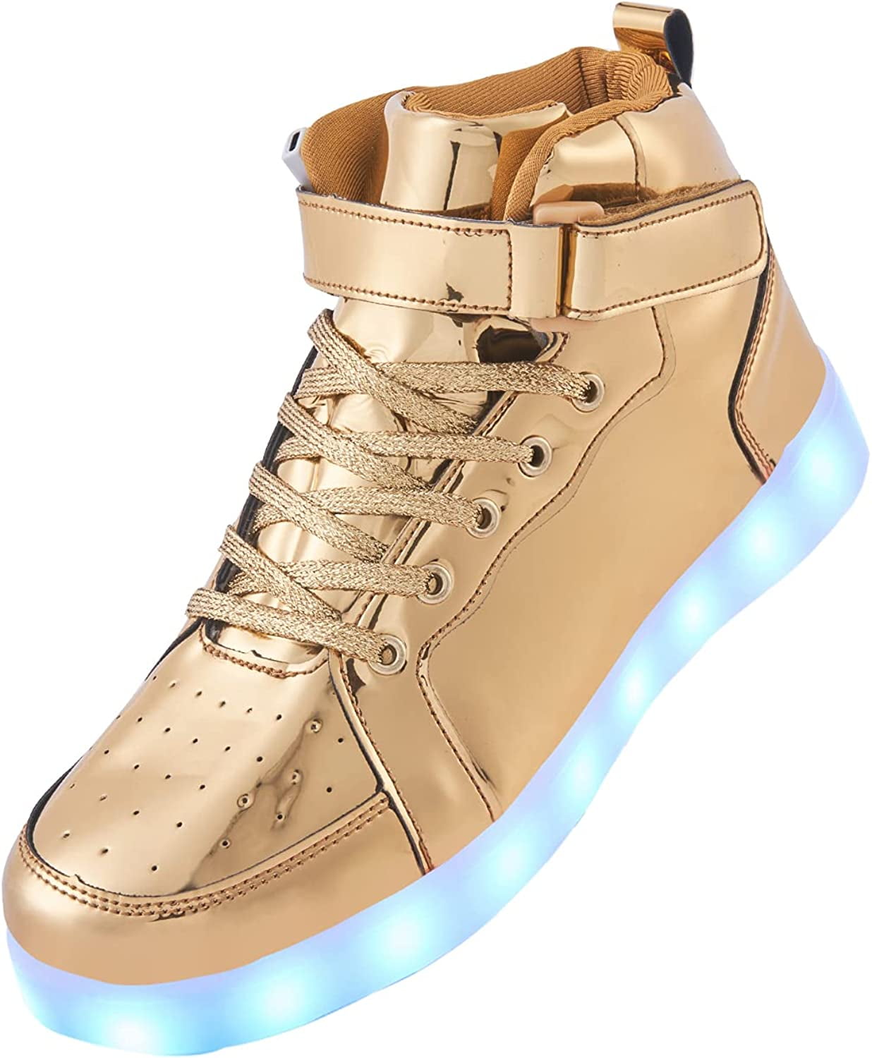 Boys High Tops Shoes Gold