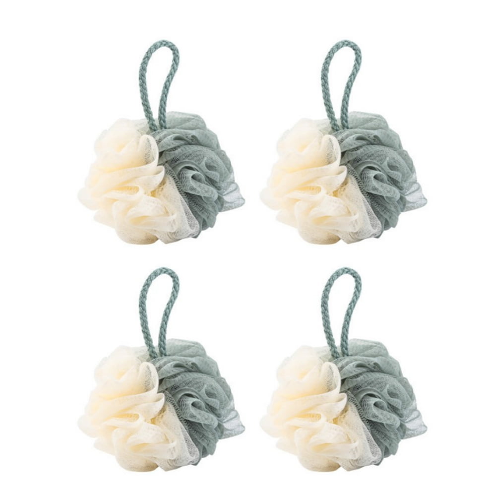 Large Mesh Pouf Scrubber for Men and Women - Exfoliate with Big ...