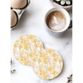 Coasters Set of 4 Watercolor Yellow Flower Drink Coasters with Holder ...