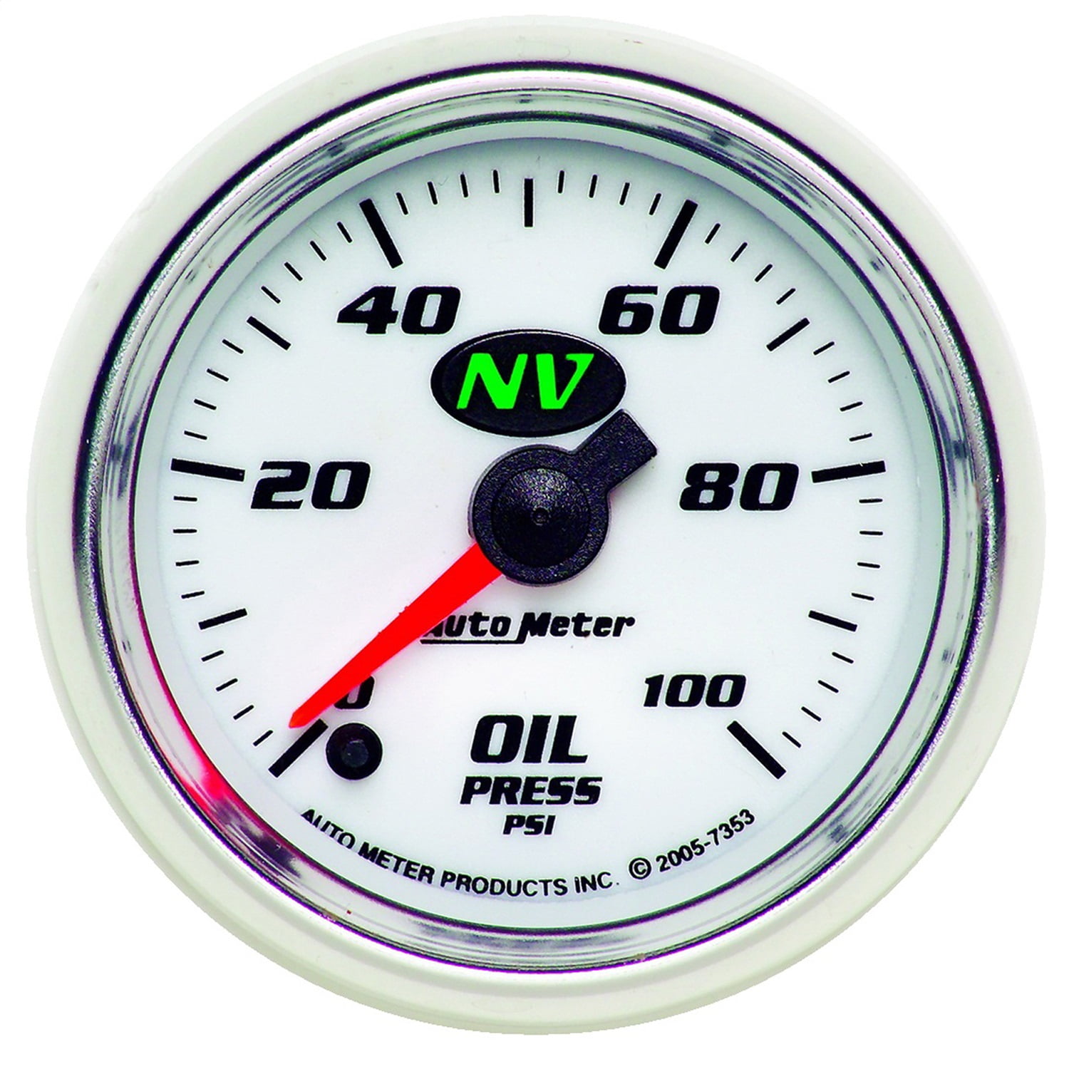 Auto Meter NV Electric Oil Pressure Gauge - 7353 - Walmart.com