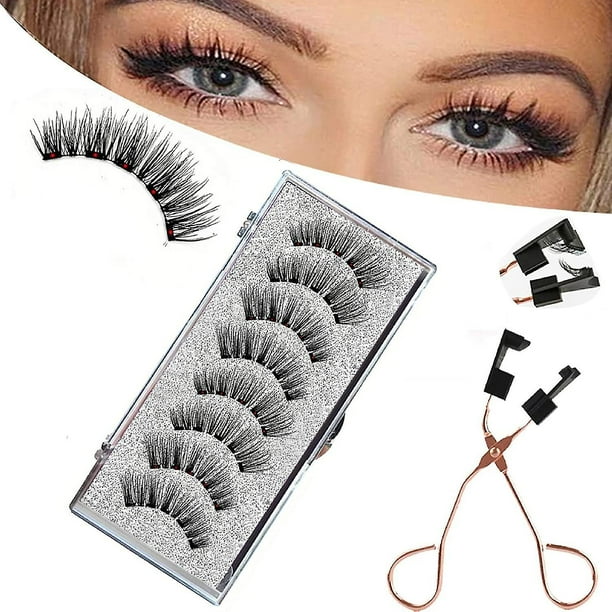 Magnetic Eyelashes Without Eyeliner Reusable False Lashes With Clip ...