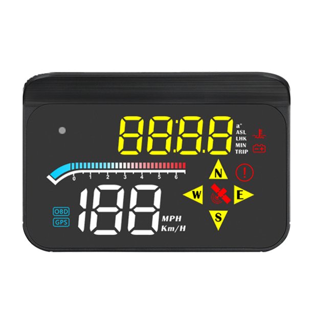 M17 HUD OBD Head Up Display OBD2 Dual System Windshield Speed Projector ...