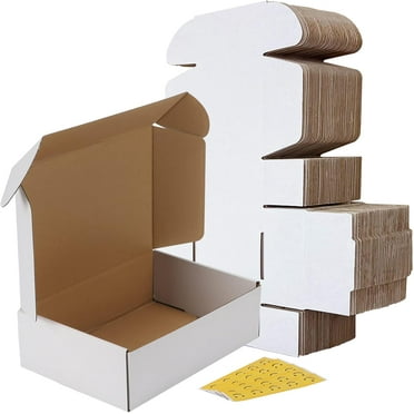 MEBRUDY 7x7x7 Shipping Boxes Set of 25, Small White Cardboard Mailer ...