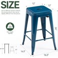 Vogue Furniture Direct 24 Inch Metal Bar Stools, Backless Counter ...