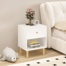 Arlopu Kids Night Stand with Drawer, 2-Tier Modern End Table, Nursery ...