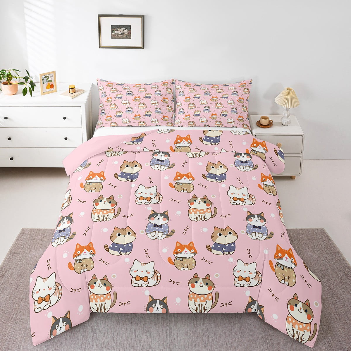 Click here for Yst Cartoon Cat Toddler Size Comforter Set For Kid... prices