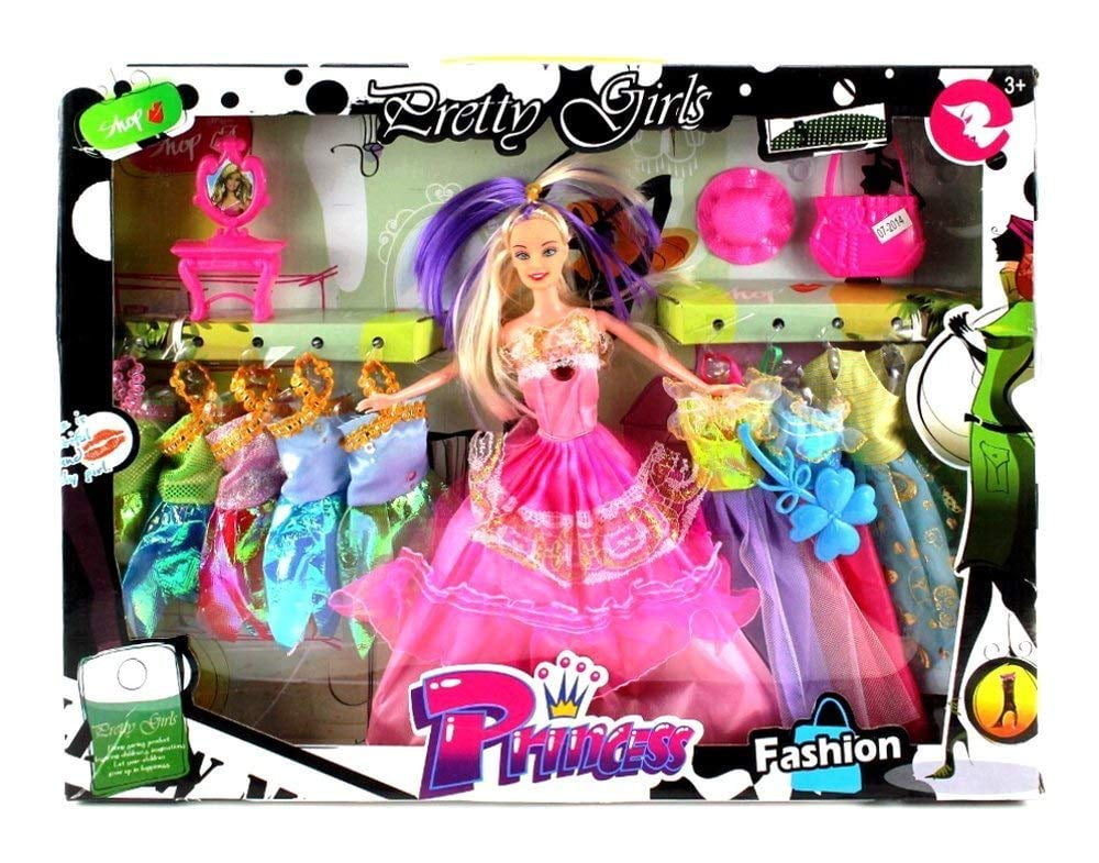 Pretty Princess Assorted Dresses w/ Accessories Toy Doll Fashion ...