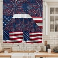 American Flag Kitchen Curtains Swag Valance and Tier Curtains Set 24 ...