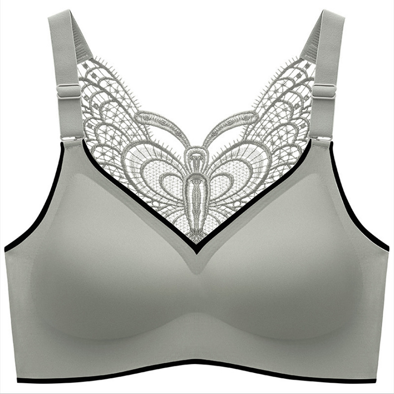 Puloru Butterfly Pattern Bralette, Push-up Bra with Shoulder Strap ...