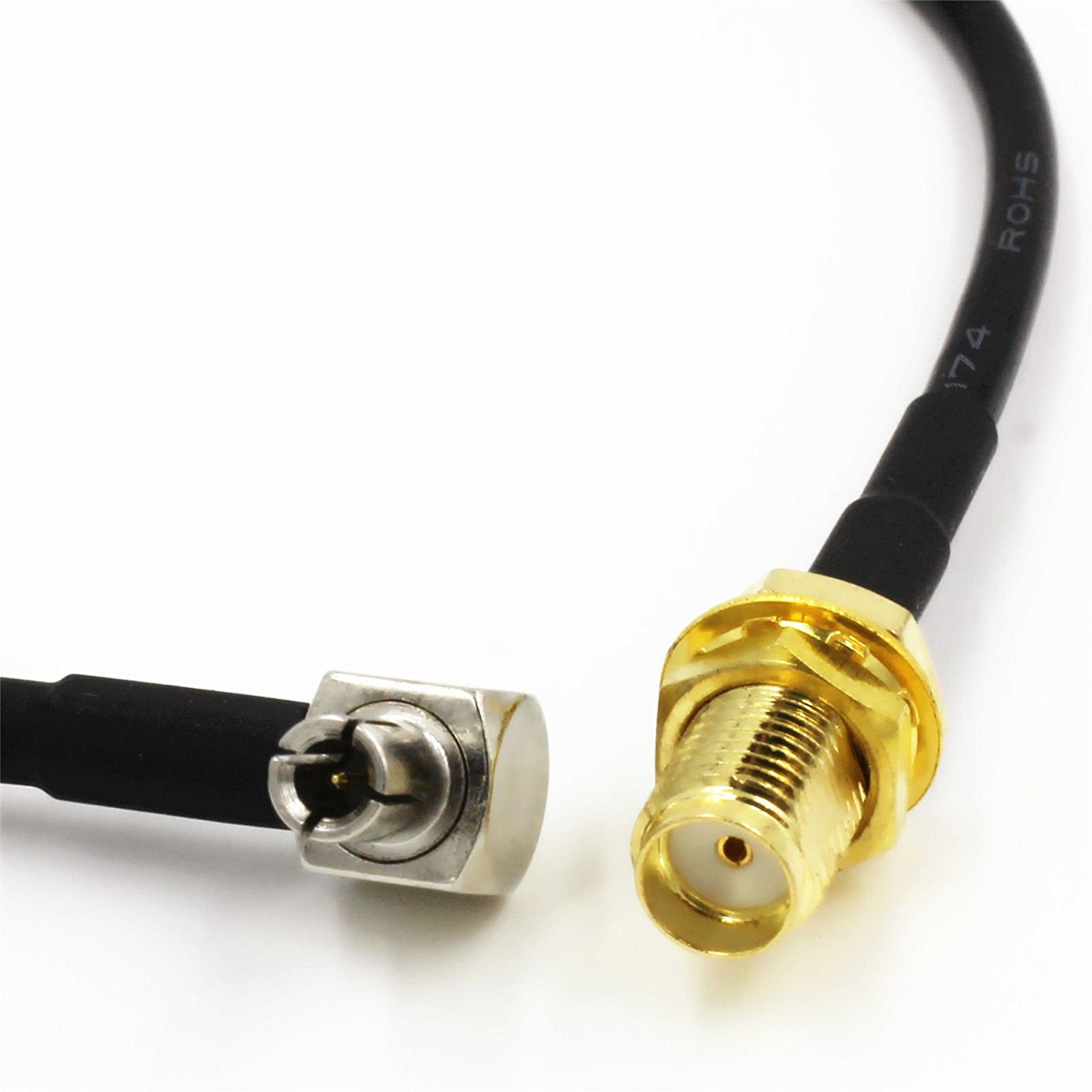 1 x New TS9 Male Right Angle to SMA Female Jack RG174 Pigtail RF Cable 15cm high quality quick ...