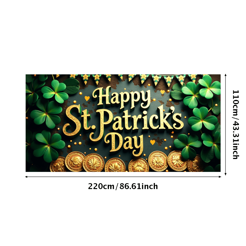 Click here for Yezdix St Patricks Day Backdrop Banner With Green... prices