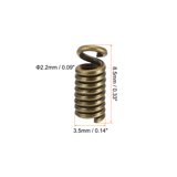 Uxcell Cord End Caps, 100Pcs 3.5x8.5mm Metal Spring Coil End Tips Crimp ...