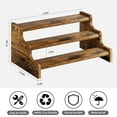 KLM 3-Tier Wood Step Shelf Spice Rack and Organizer, 13.8 inch, kitchen ...