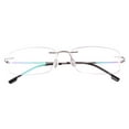 Agstum Titanium Alloy Flexible Rimless Hinged Optical Rectangle ...
