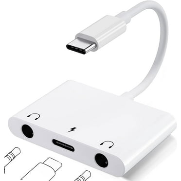 2 IN 1 USB C Type C Splitter to Dual Type USB C Headphone Jack Audio Adapte - Walmart.com