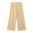 Capri Pants for Women Ihhxva 3/4 Length High Waisted Wide Leg Elastic ...